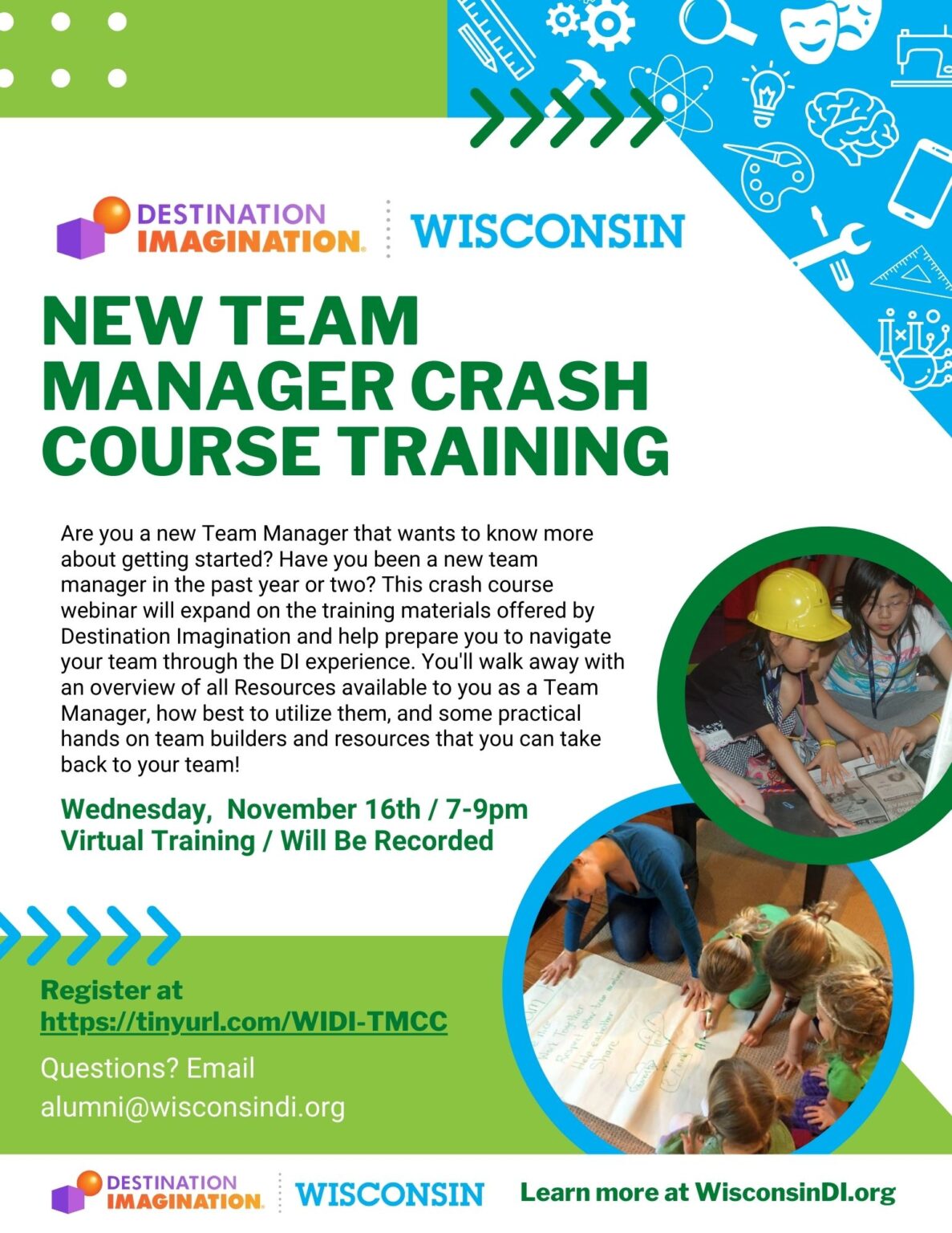New Team Manager Crash Course Training – Wisconsin Destination Imagination